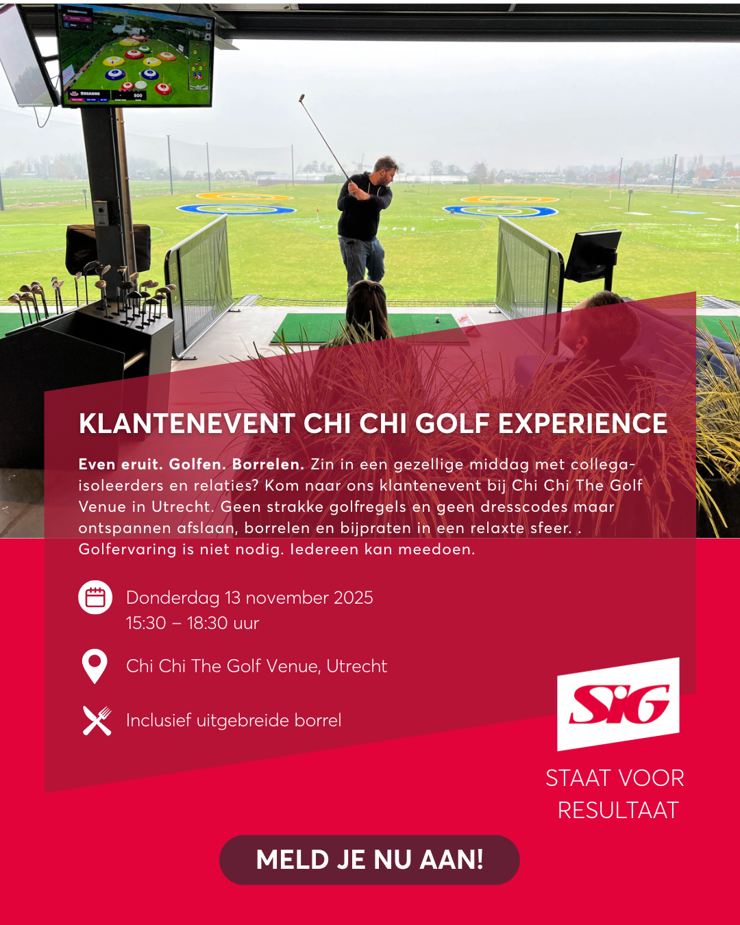 Uitnodiging klantenevent | Chi Chi Golf Experience - SIG
